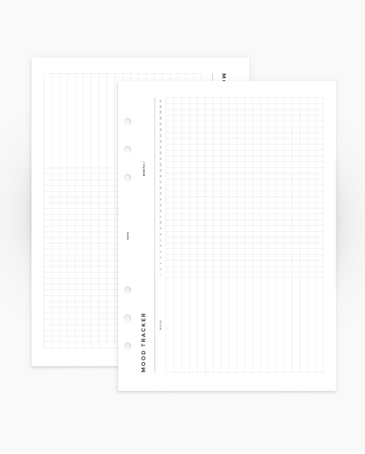 Mood Tracker Planner Inserts - Printable PDF