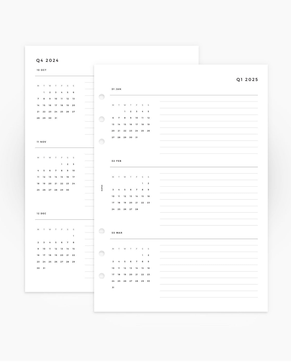 2024 - 2025 Dated Planner Inserts & Refills