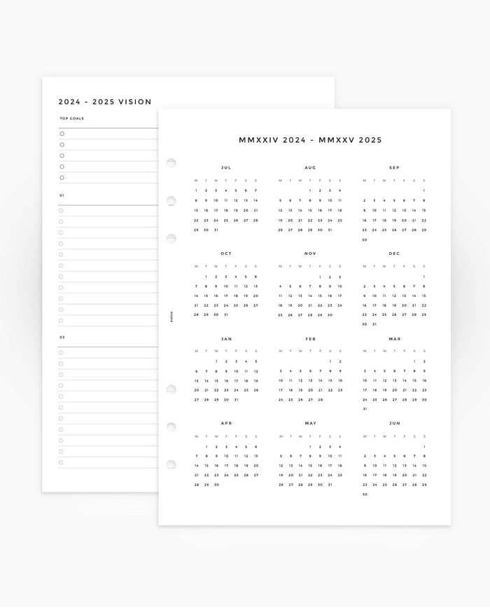 2024 2025 Dated Planner Inserts And Refills