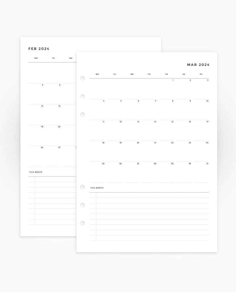 2024 - 2025 Dated Planner Inserts & Refills