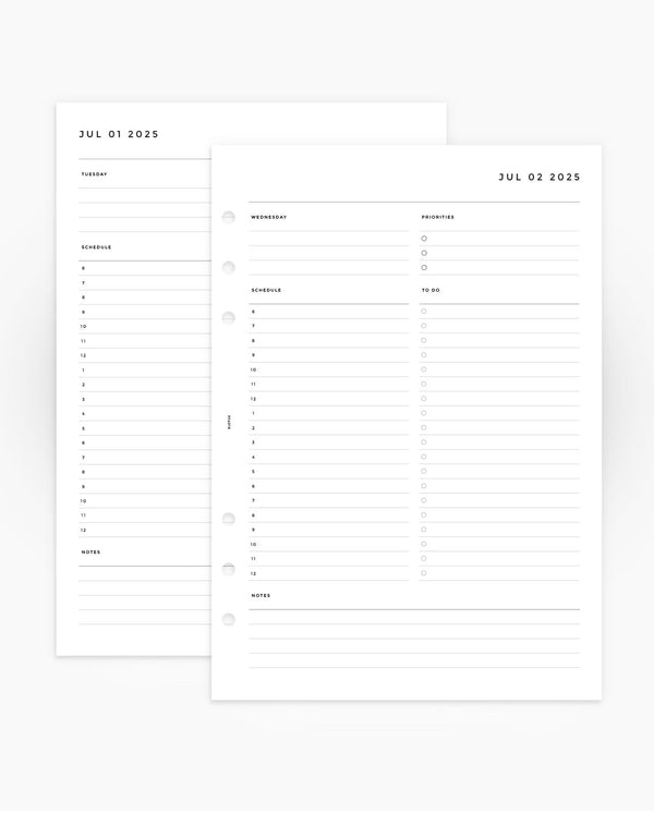 MN203 - 2025 DAILY PLANNER - HOURLY - DO1P - Printable PDF
