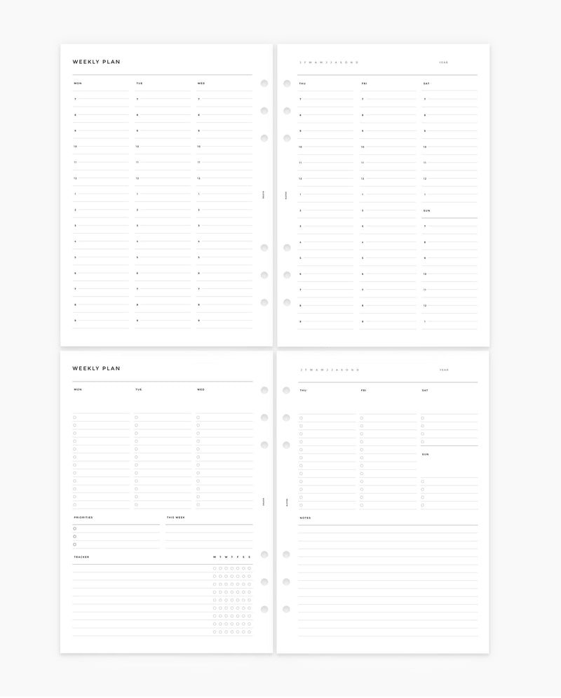 MN236 Dual Weekly Planner Inserts - 8Lotus