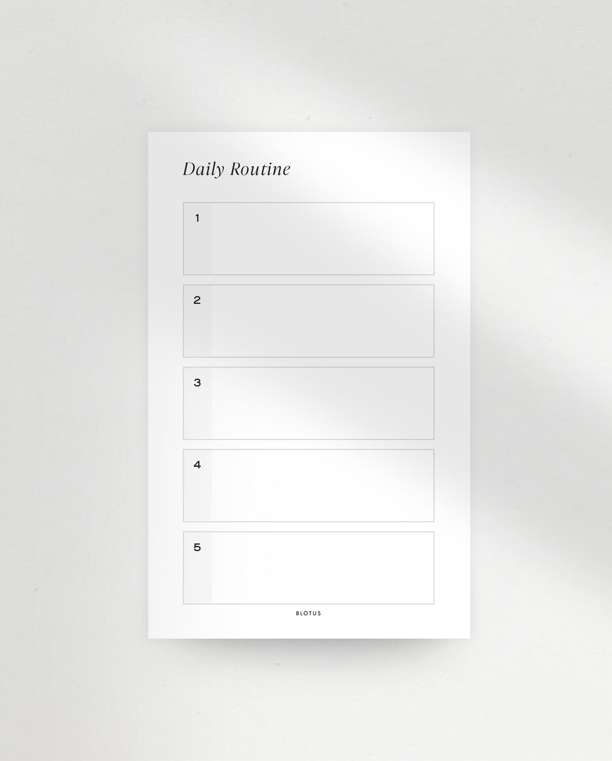 VC007 - Daily Routine - Vertical Planner Card
