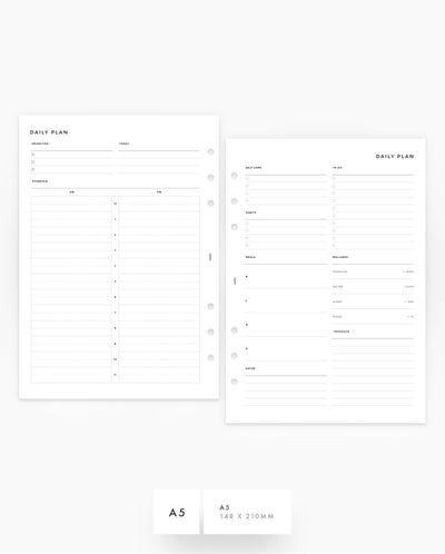Daily Plan & Journal Planner Inserts - 8Lotus
