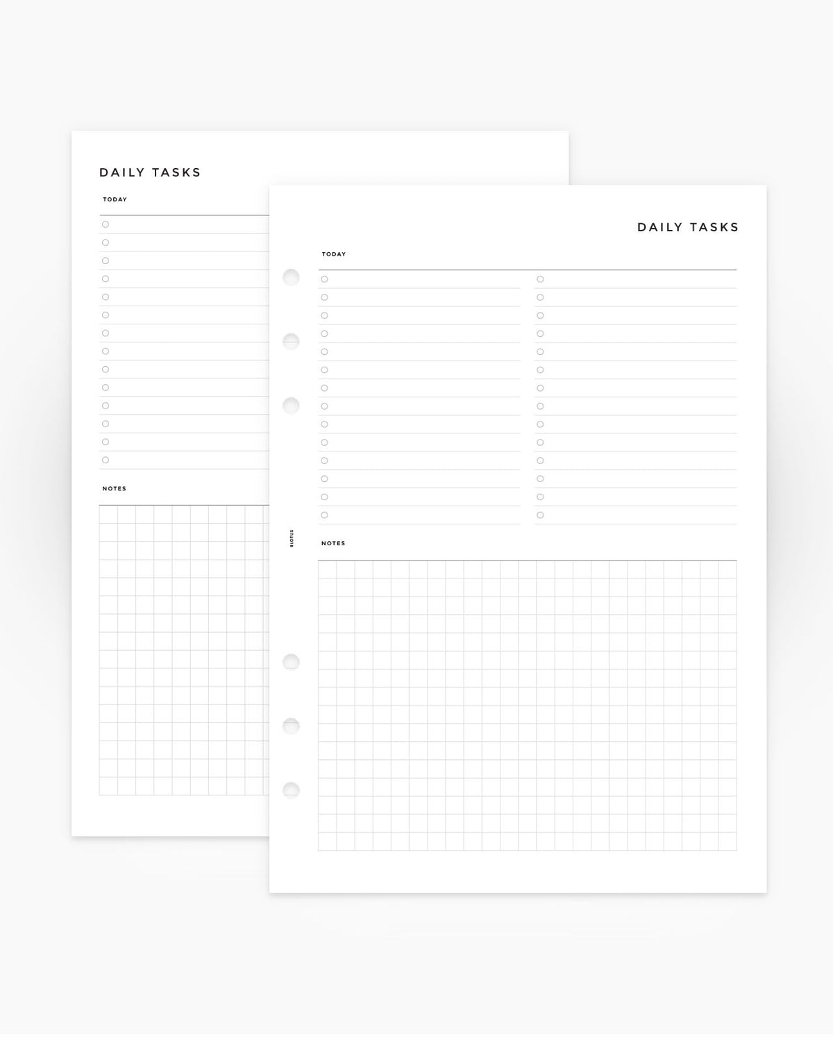 Daily To Do & Grid Notes Planner Inserts - 8LOTUS