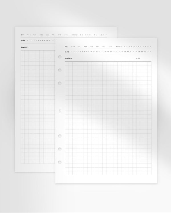 Dated Grid Notes Printable Planner Inserts - 8Lotus