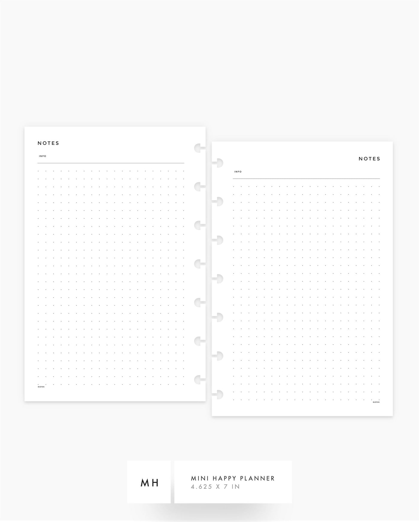 Minimal Dot Grid Planner Inserts - 8Lotus