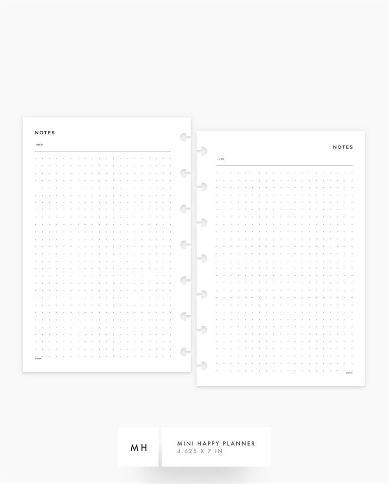 Minimal Dot Grid Planner Inserts - 8Lotus