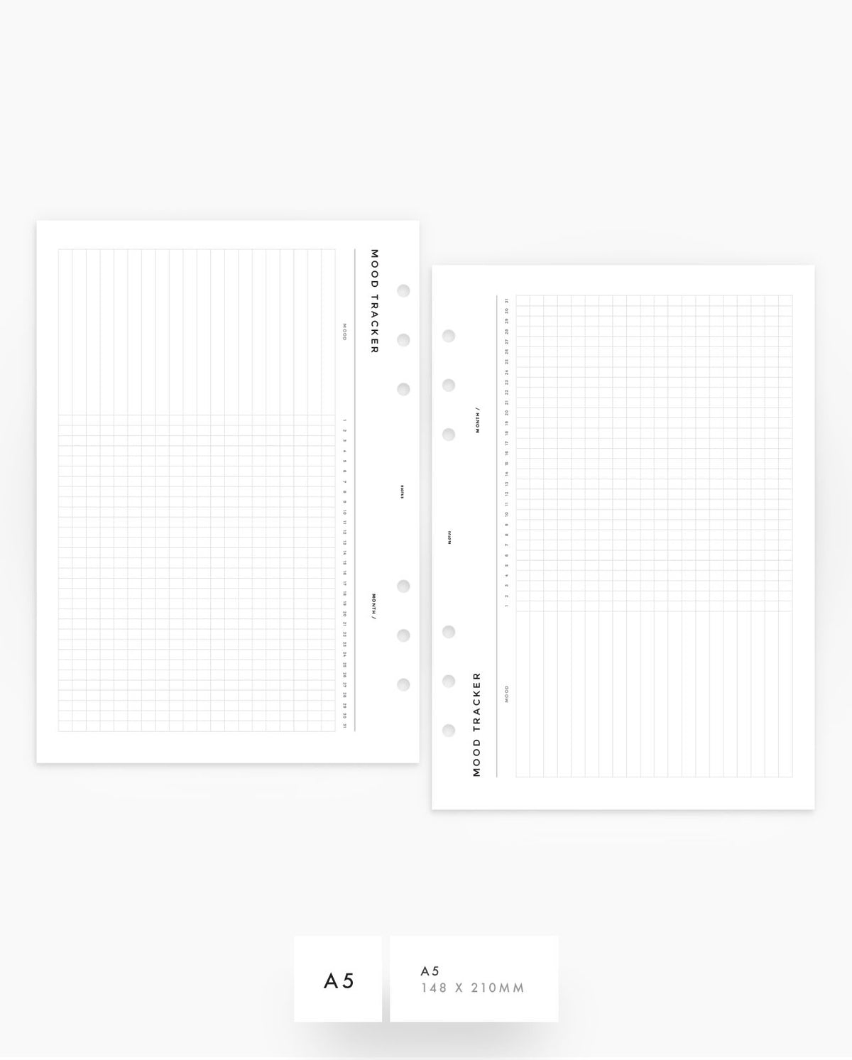 Mood Tracker Planner Inserts - Printable PDF