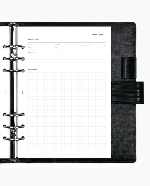 Minimal Project Planner Inserts - 8Lotus