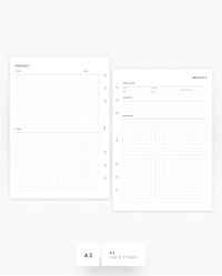 Minimal Project Planner Inserts - 8Lotus