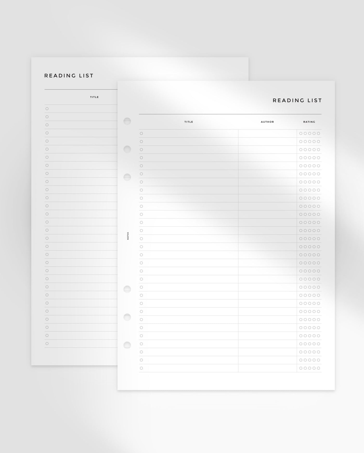 Dual Weekly Planner Inserts - PDF