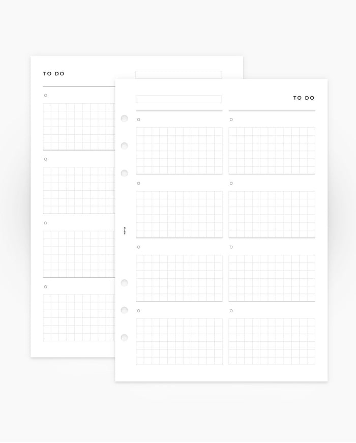 To Do Grid List Planner Inserts - 8Lotus