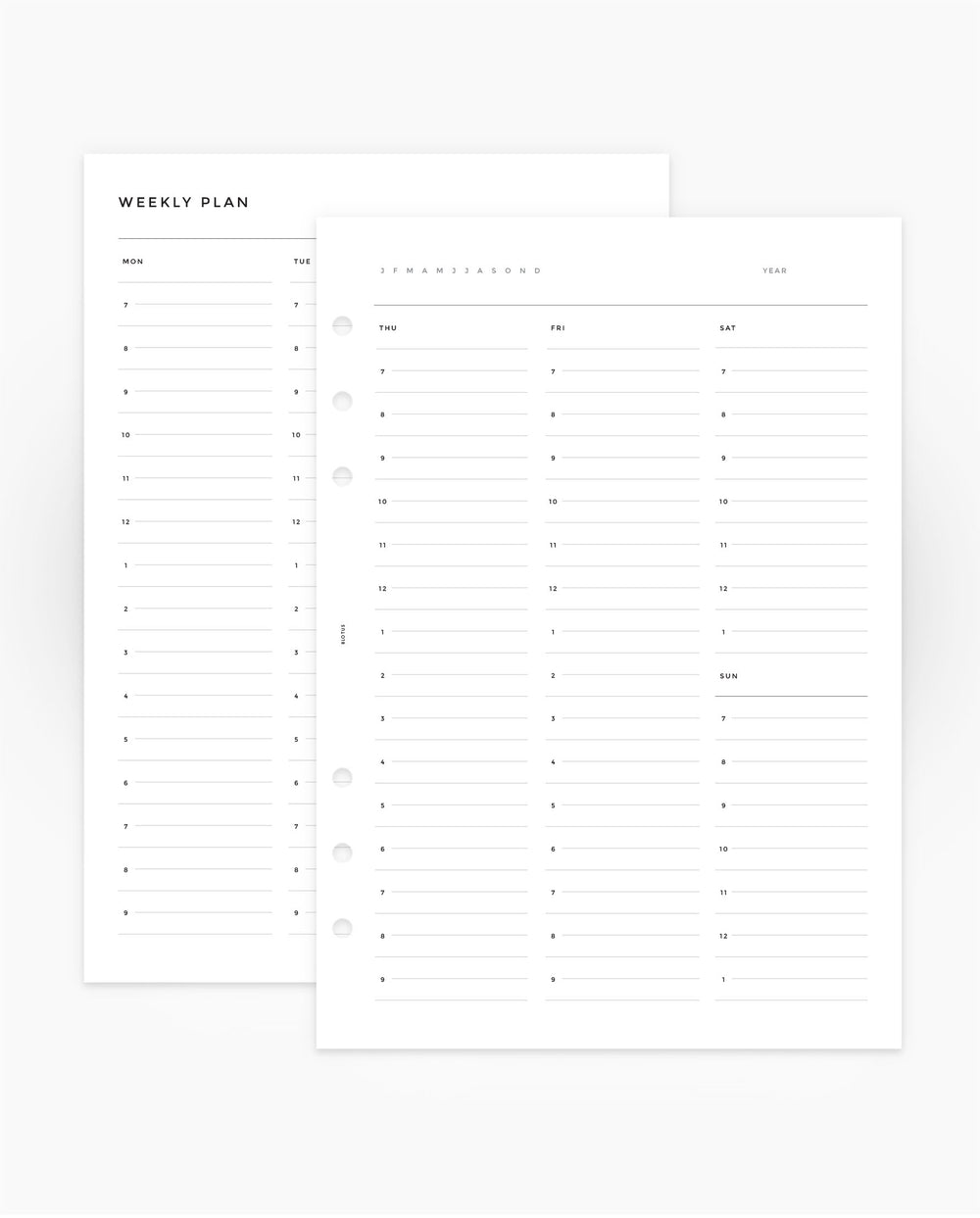 MN236 Dual Weekly Planner Inserts - 8Lotus