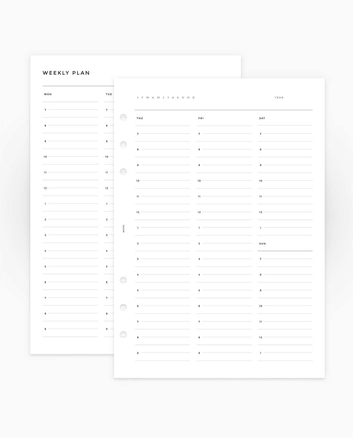 MN236 Dual Weekly Planner Inserts - 8Lotus