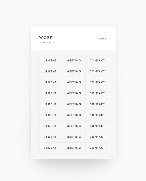 Work - Stickers