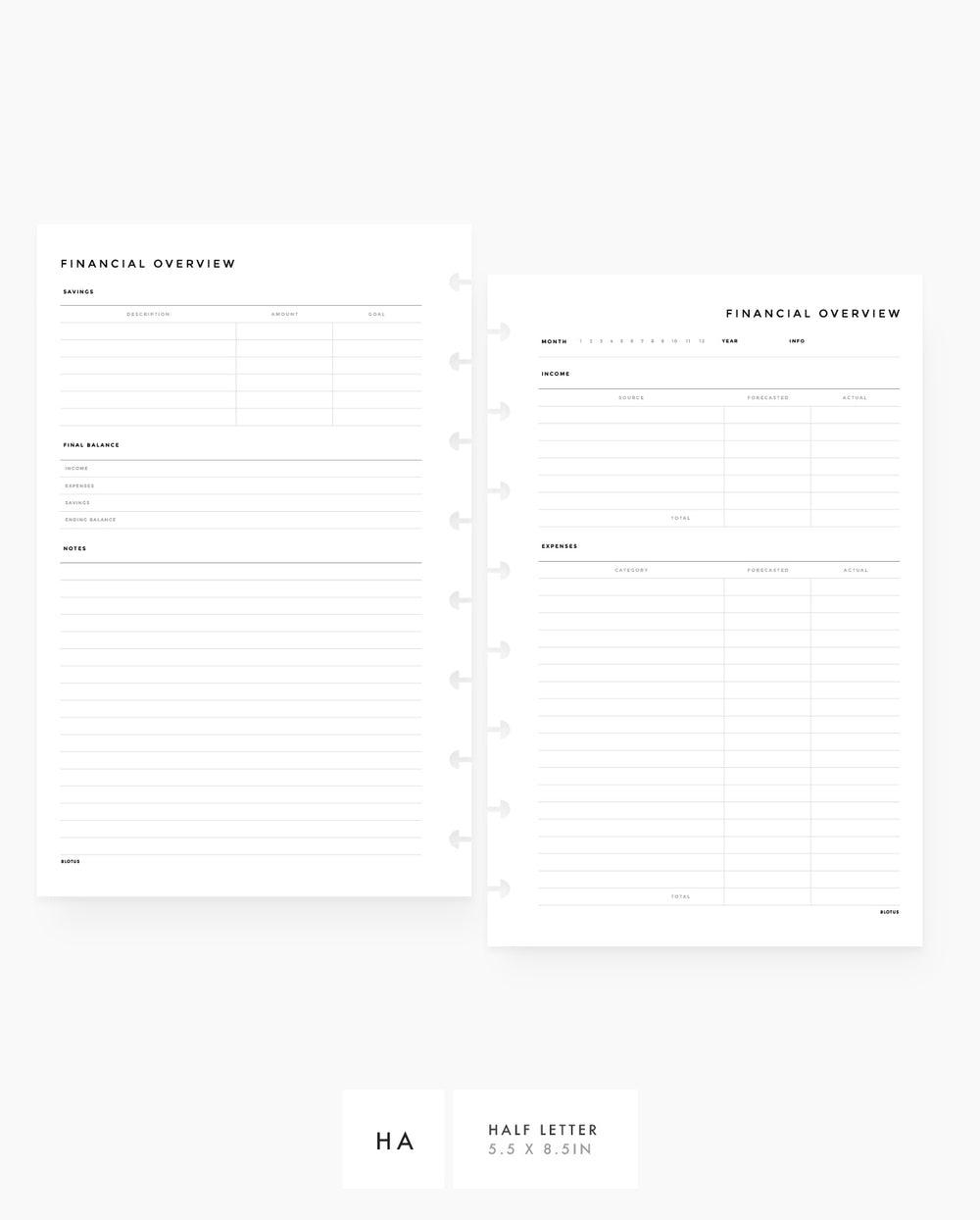 Printable Planner Inserts