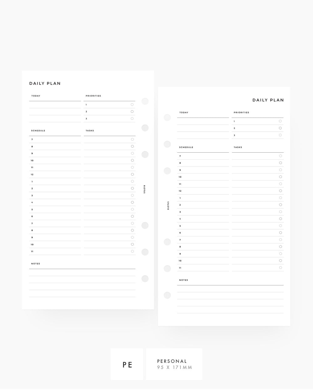 Printable Daily Hourly Planner Insert - 8Lotus