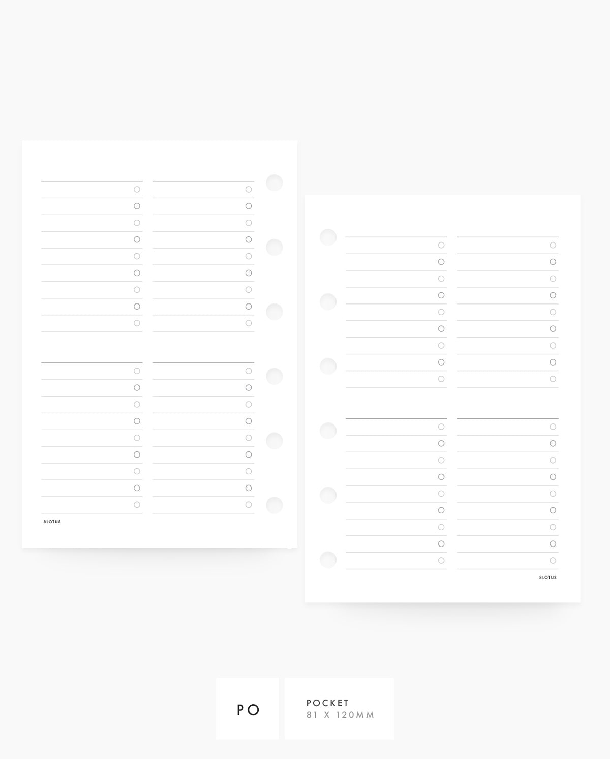 Printable Master List Planner Insert - 8Lotus