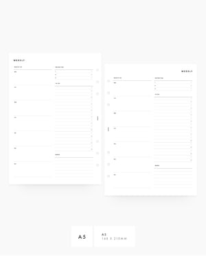 Printable Weekly Overview Planner Insert - 8Lotus
