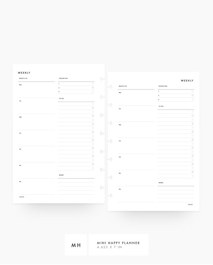 Printable Weekly Overview Planner Insert - 8Lotus