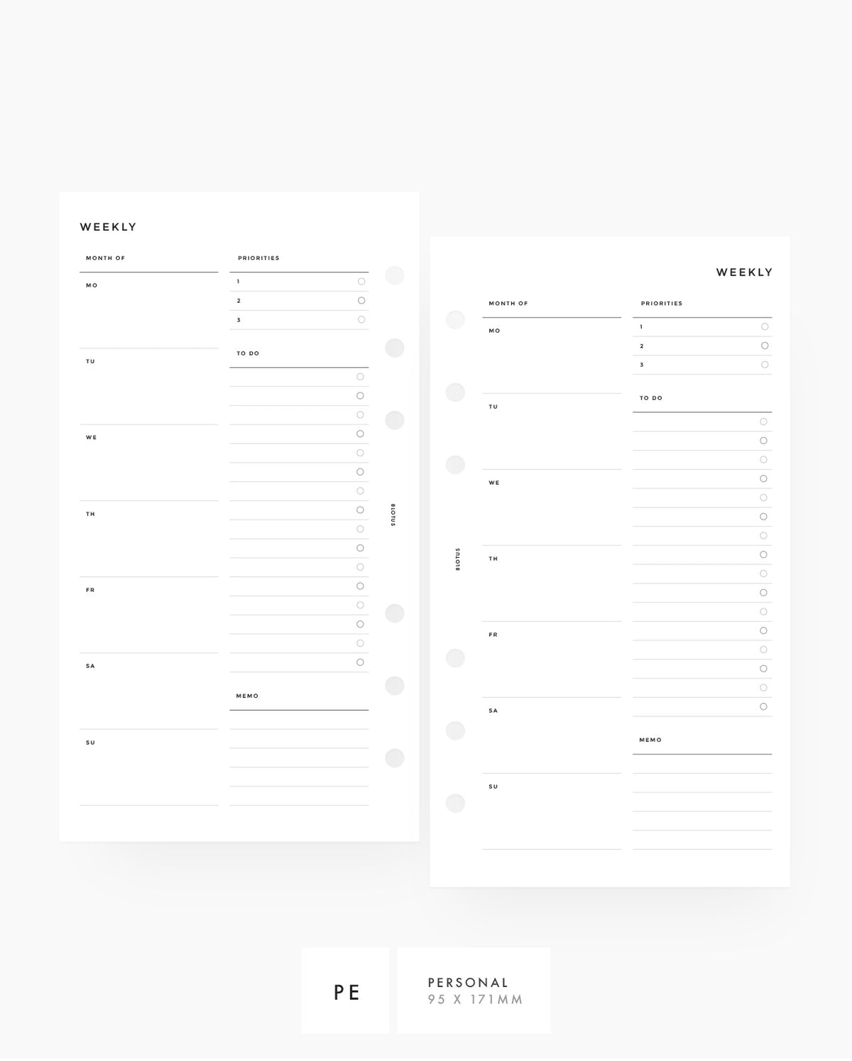 Printable Weekly Overview Planner Insert - 8Lotus
