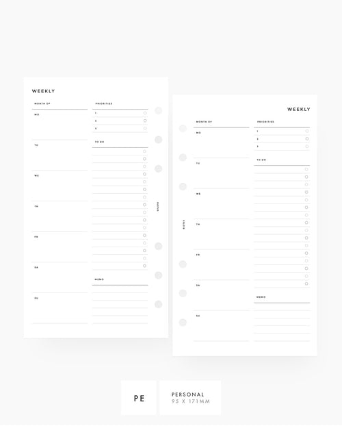 Printable Weekly Overview Planner Insert - 8Lotus