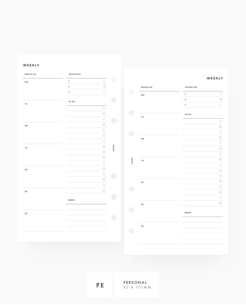 Printable Weekly Overview Planner Insert - 8Lotus