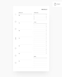Printable Weekly Overview Planner Insert - 8Lotus