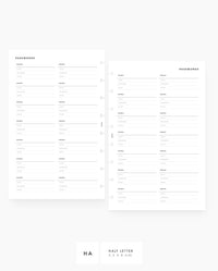 Printable Password Tracker Planner Insert - 8Lotus