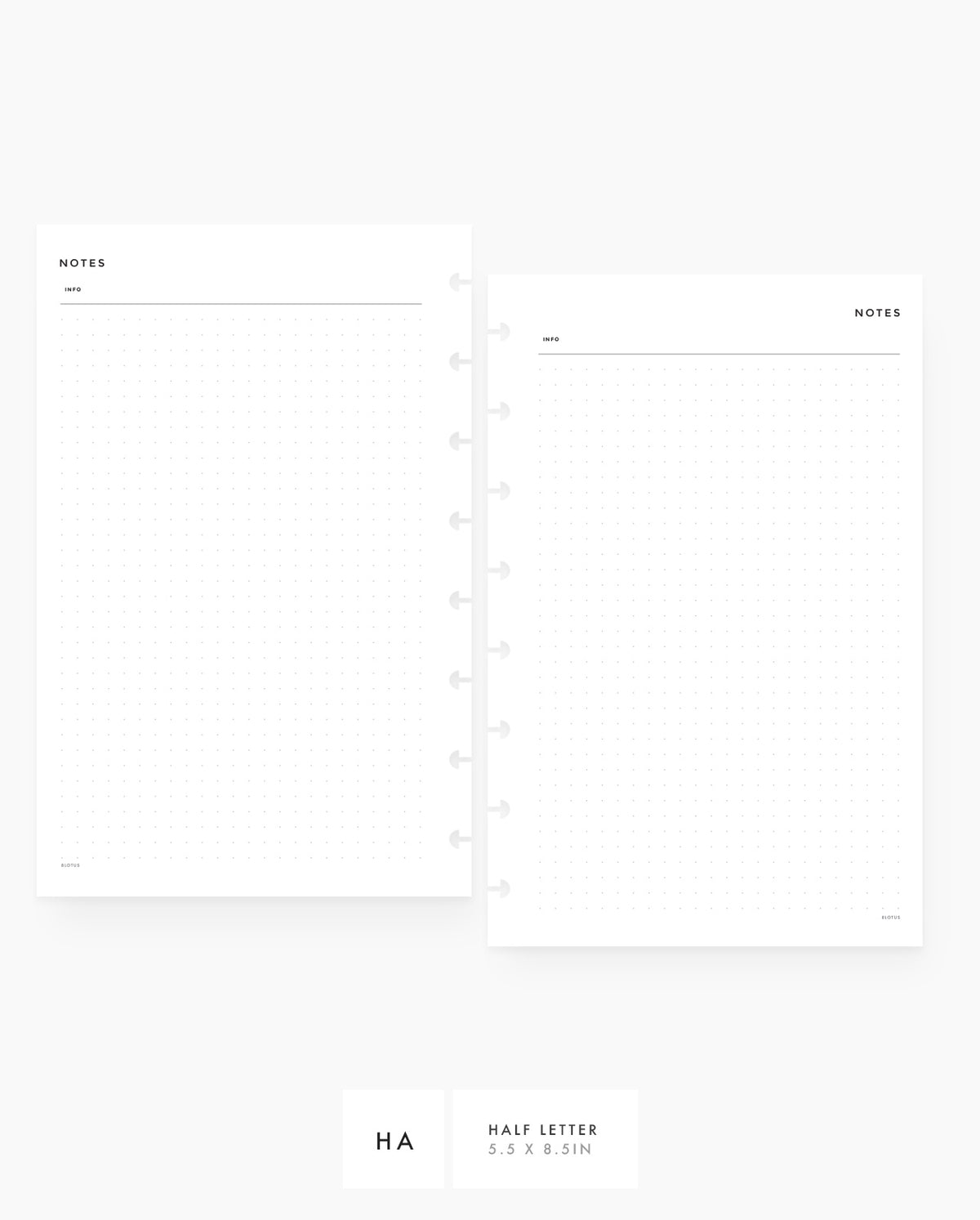 Minimal Dot Grid Planner Inserts - 8Lotus