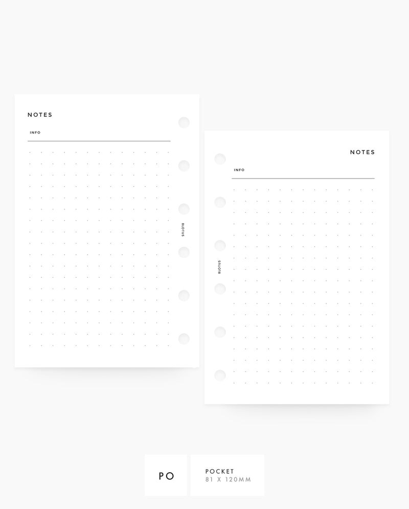 Minimal Dot Grid Planner Inserts - 8Lotus