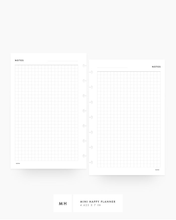 Grid Notes - PRINTABLE Inserts