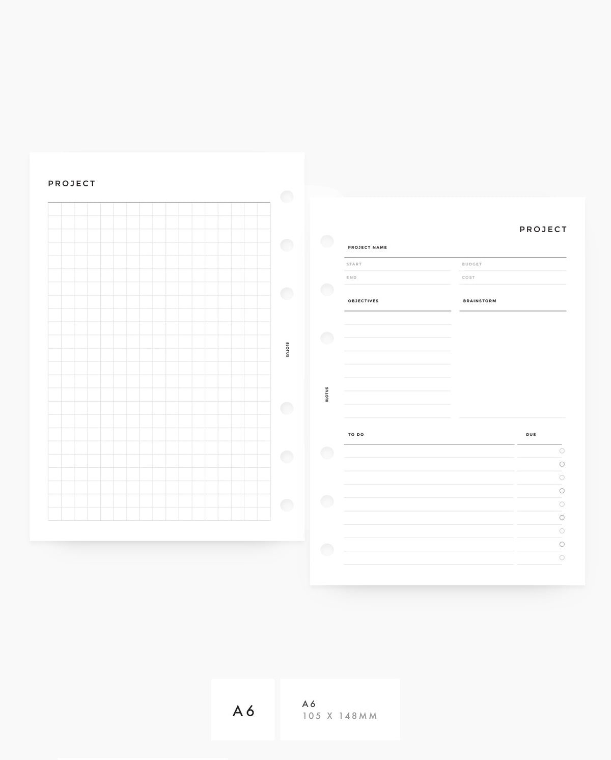 Printable Project Planner Inserts - 8Lotus