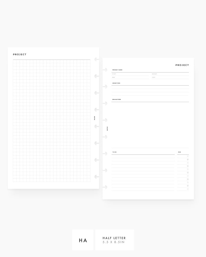 Printable Project Planner Inserts - 8Lotus