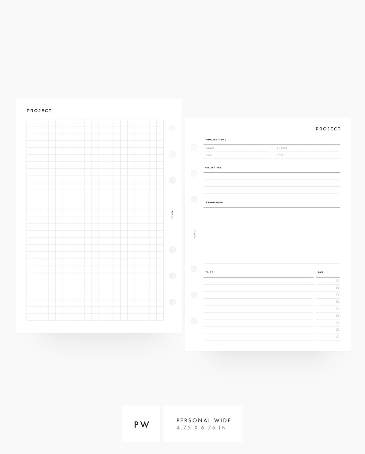 Printable Project Planner Inserts - 8Lotus
