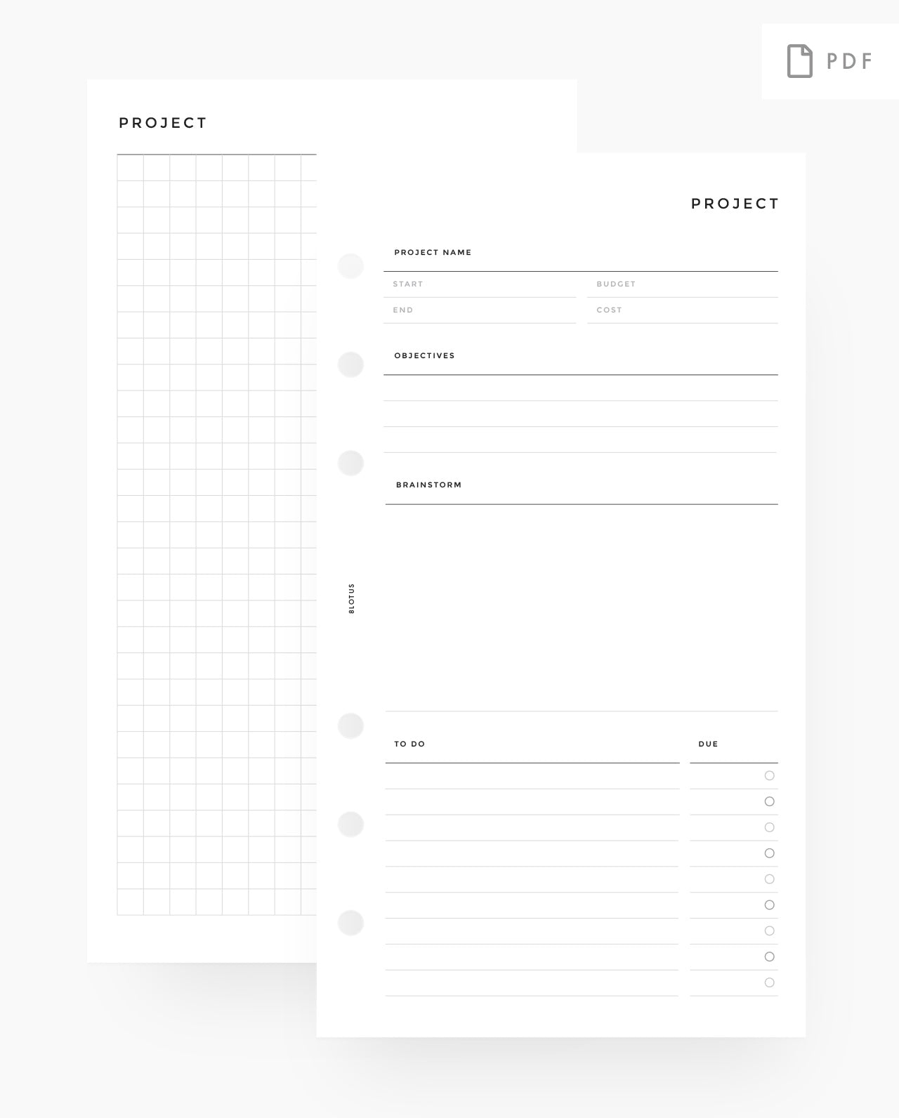 Printable Project Planner Inserts - 8Lotus