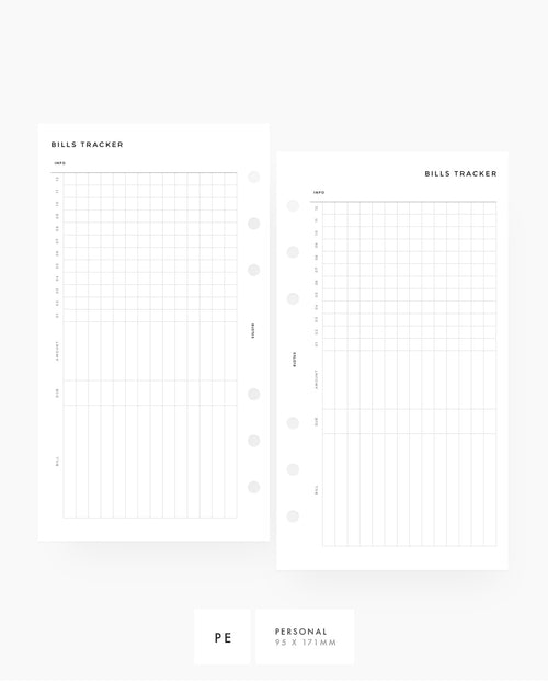 Printable Bills Tracker Planner Insert - 8Lotus