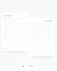 Printable Bills Tracker Planner Insert - 8Lotus