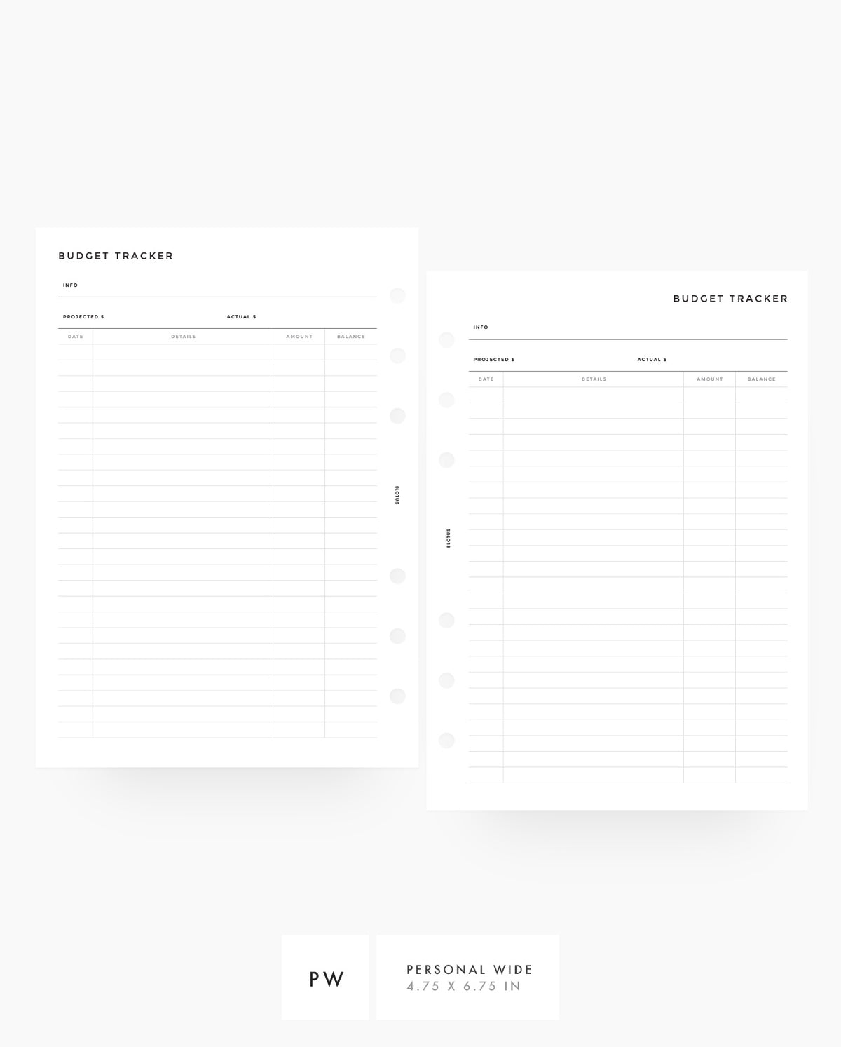 Printable Budget Tracker Planner Insert - 8Lotus