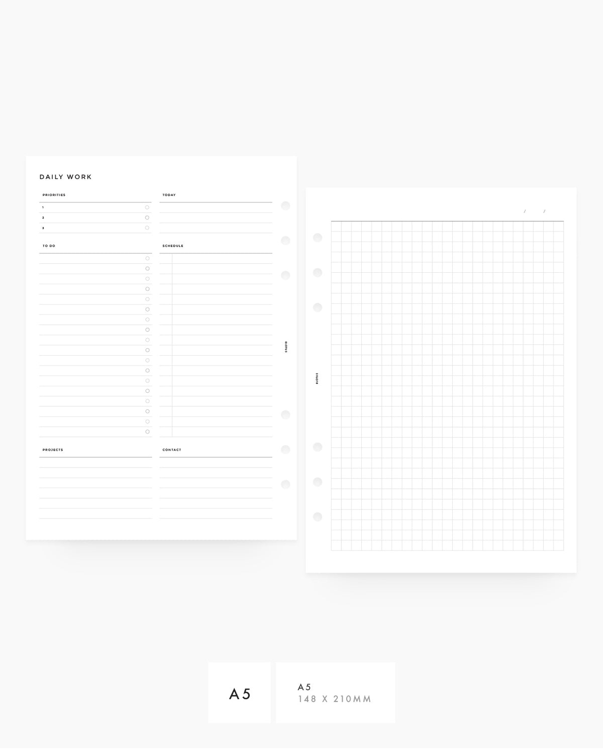 Printable Daily Work Planner Insert - 8Lotus