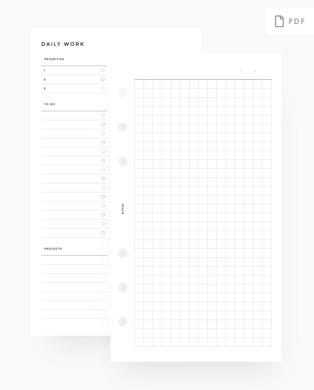 Printable Daily Work Planner Insert - 8Lotus