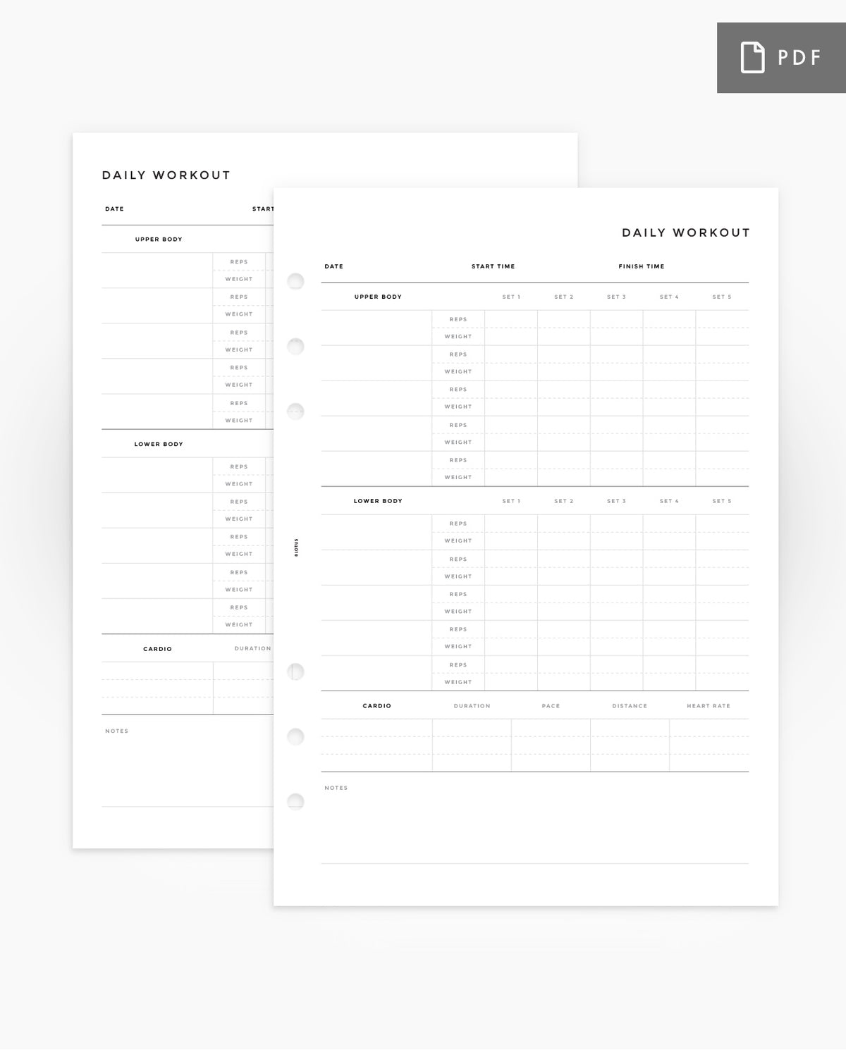 MN065 - Daily Workout - Printable PDF