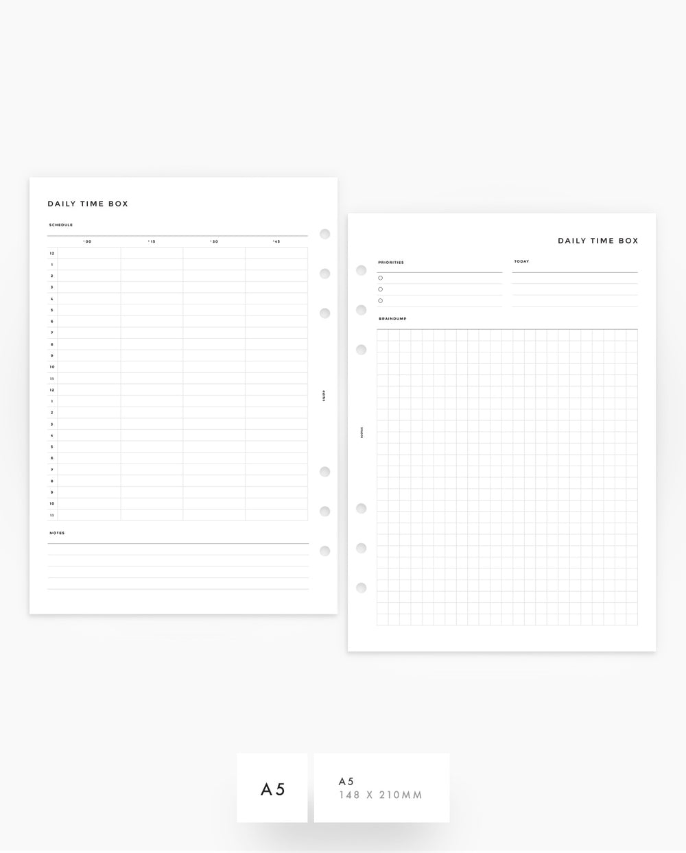 MN069 - Time Box Planner - Printable PDF