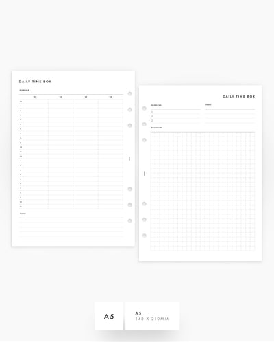 MN069 - Time Box Planner - Printable PDF