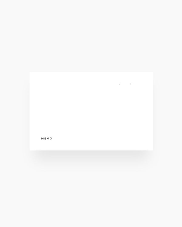 WC005 - Blank Memo - Wallet Cards