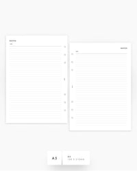 Lined Notes Planner Inserts - 8Lotus