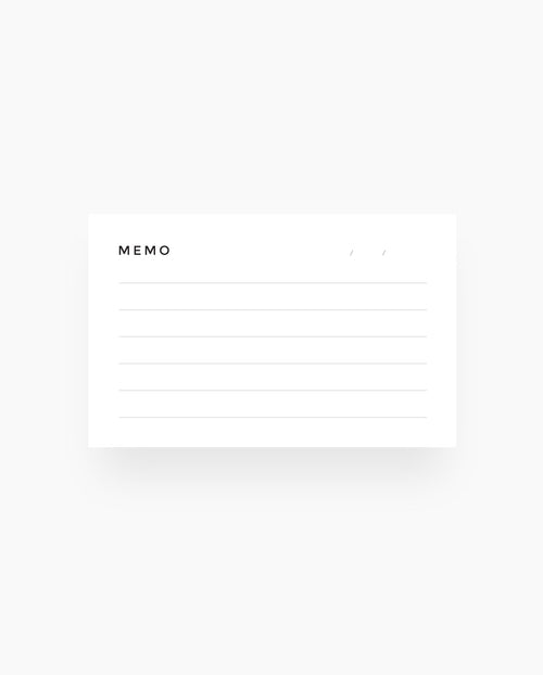 WC003 - Memo - Wallet Cards