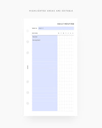 Daily Routine Printable Fillable Planner - 8Lotus