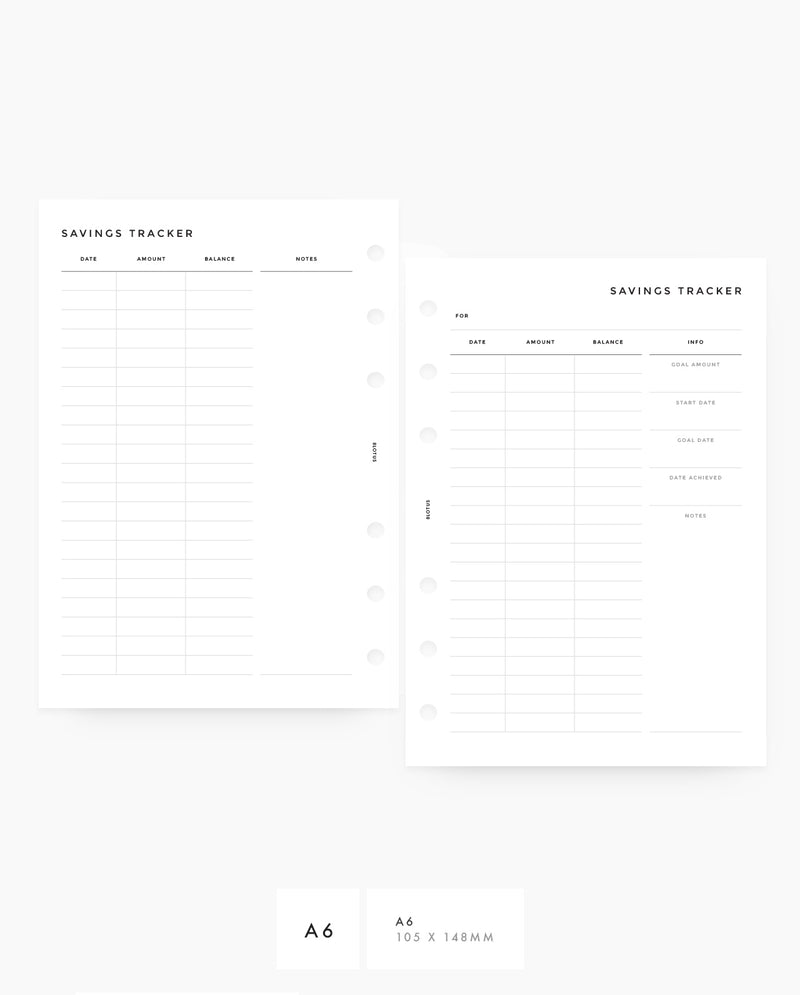 Savings Tracker Printable Planner - 8Lotus